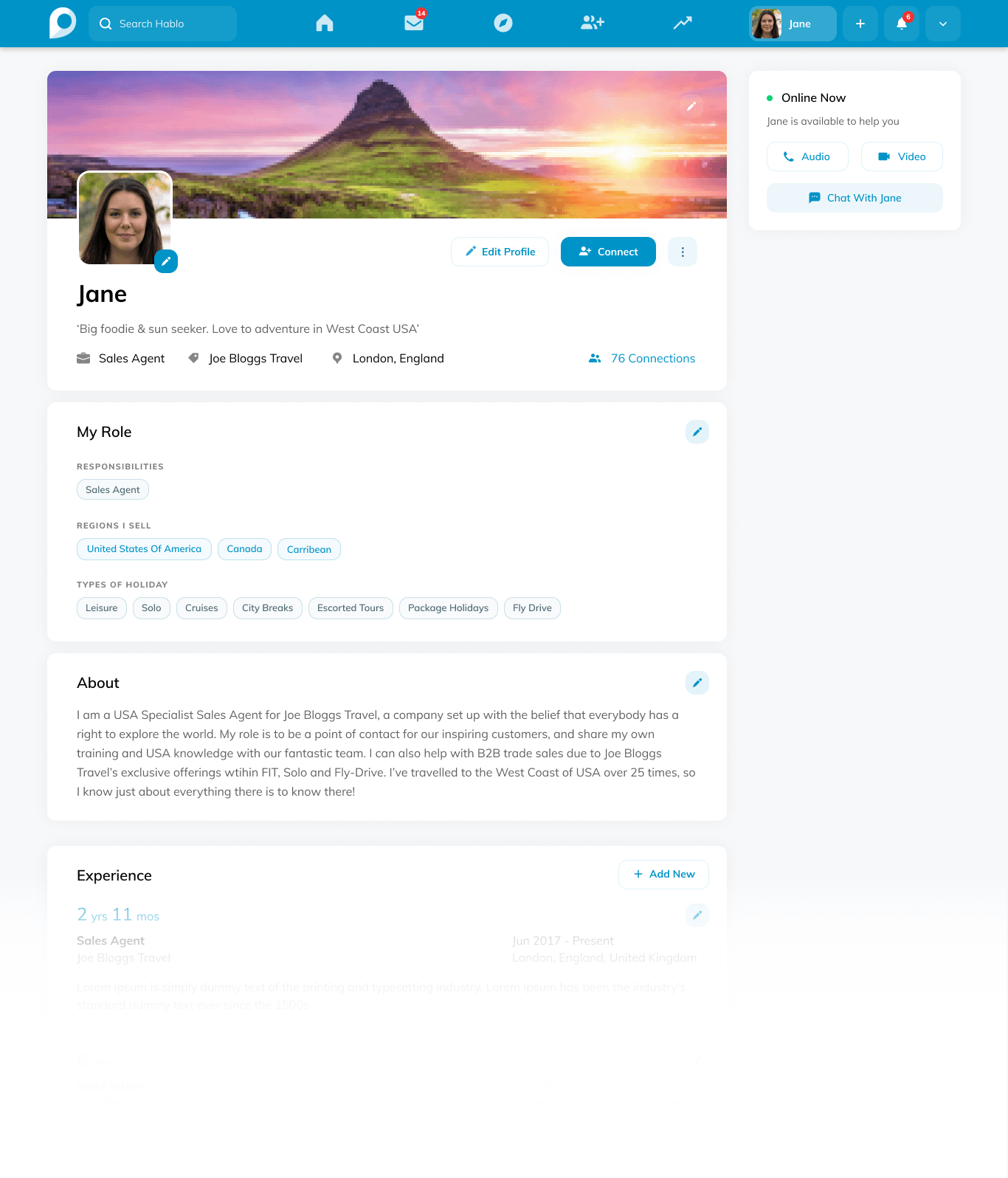 Hablo: Travel Industry platform. Your Global Travel Network.